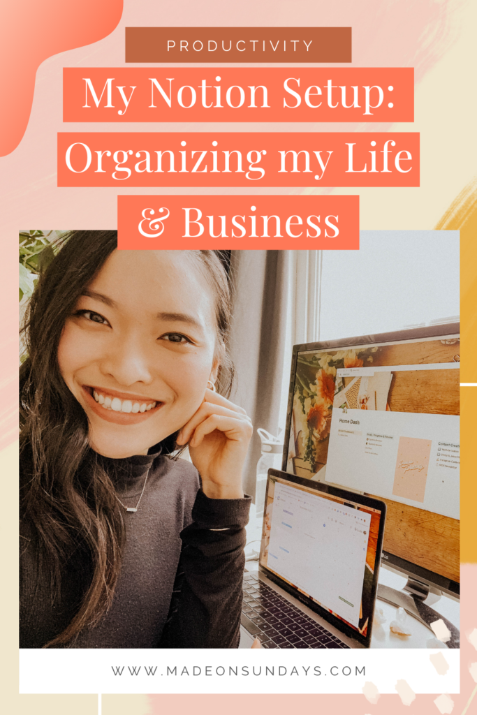 My Notion Setup: Organizing my Life & Business - madeonsundays.com