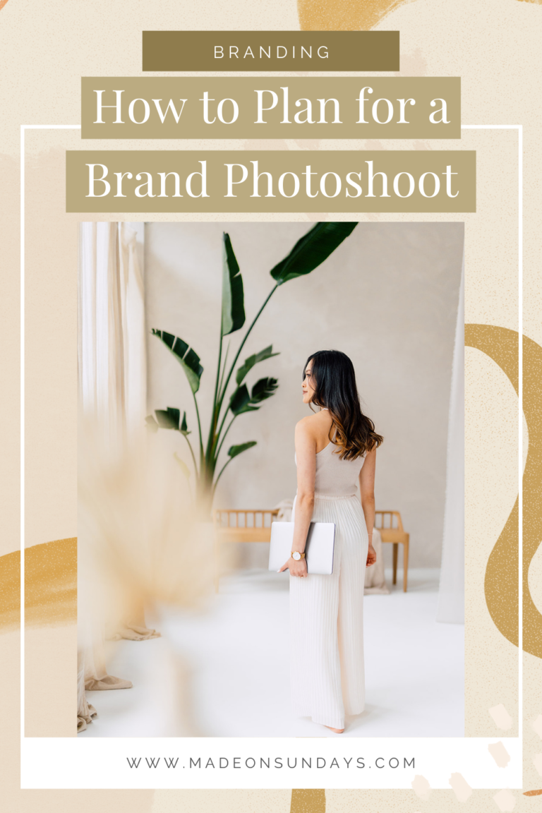How to Plan for a Brand Photoshoot - madeonsundays.com