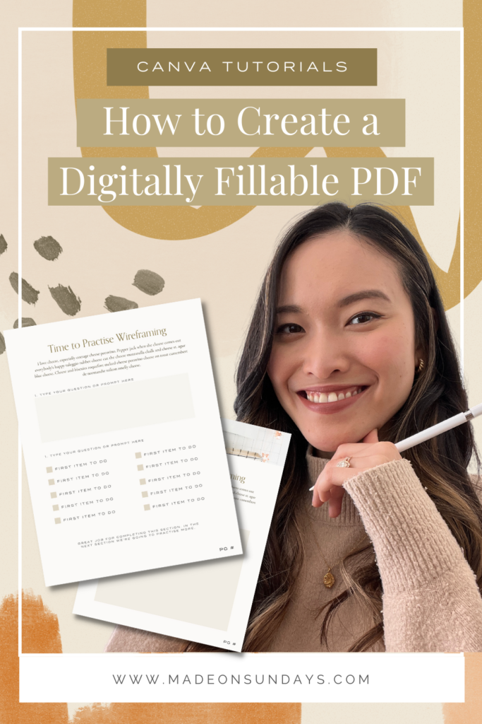 How to Create a Digitally Fillable PDF Form 2022 - madeonsundays.com