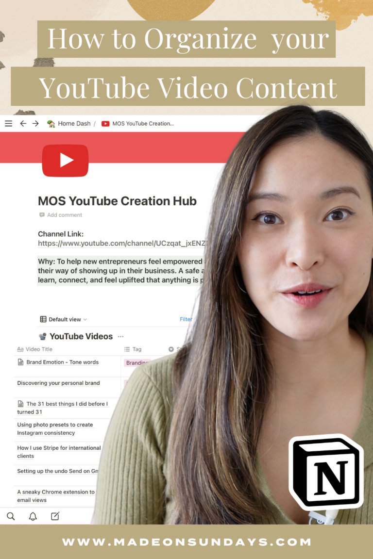 How to Plan and Organize Your YouTube Video Content with Notion ...