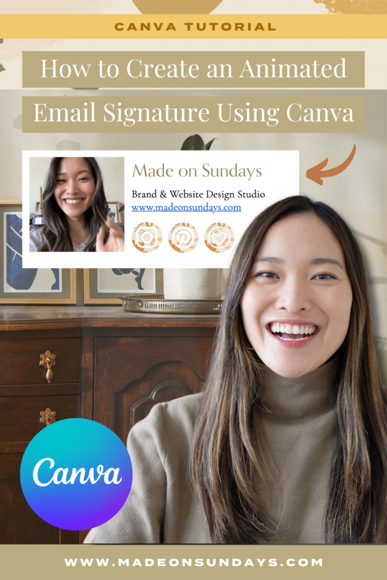 How to Create an Animated Email Signature Using Canva - madeonsundays.com