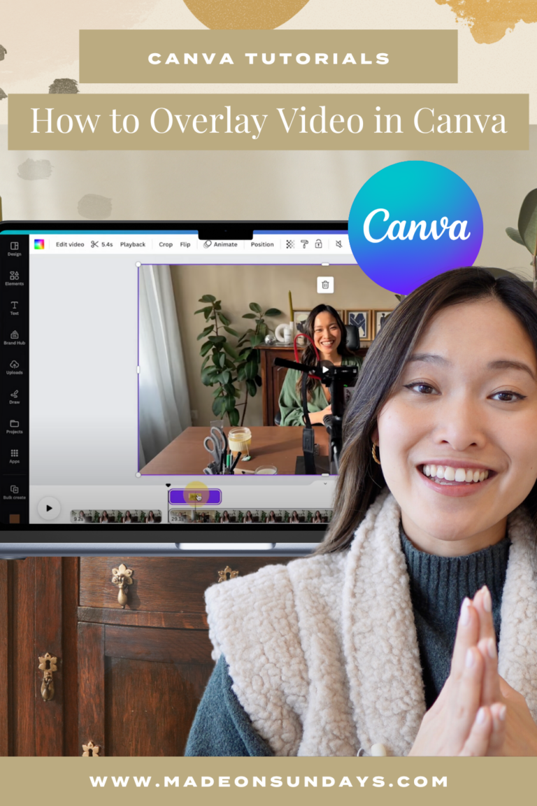 How to Overlay Video in Canva | B-Roll & Images - madeonsundays.com